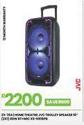 Jvc trolley speaker 10 (2x1) 800w bt+mic home theatre xs-n518pb 23-764 ...