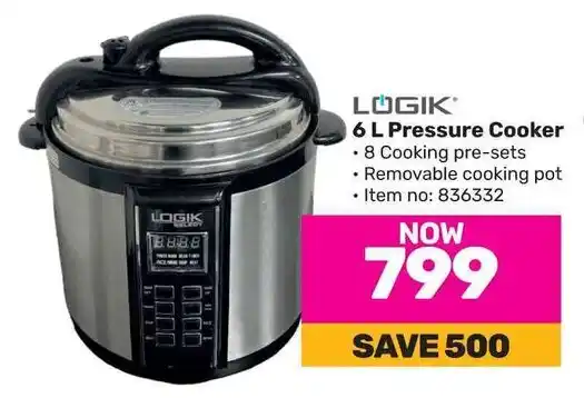 LOGIK 6 L Pressure Cooker offer at Game