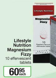Lifestyle Nutrition Magnesium Fizzy 10 Effervescent Tablets-Each offer ...