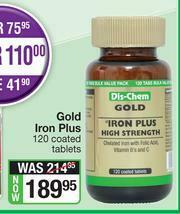 Dis-Chem Gold Plus-120 Coated Tablets offer at Dis-Chem