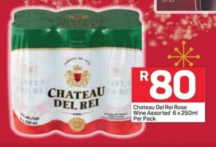 Chateau Del Rei Rose Wine Assorted 6x250ml Per Pack offer at Pick n Pay