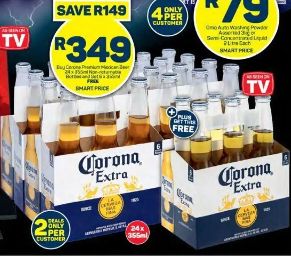 Buy Corona Premium Mexican Beer 24 x 355ml Non-returnable Bottles and Get 6 x 355ml FREE offer ...