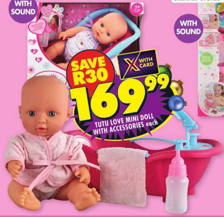 TUTU LOVE MINI DOLL WITH ACCESSORIES each offer at Shoprite