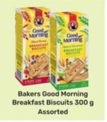 Bakers Good Morning Breakfast Biscuits 300g Assorted offer at Game
