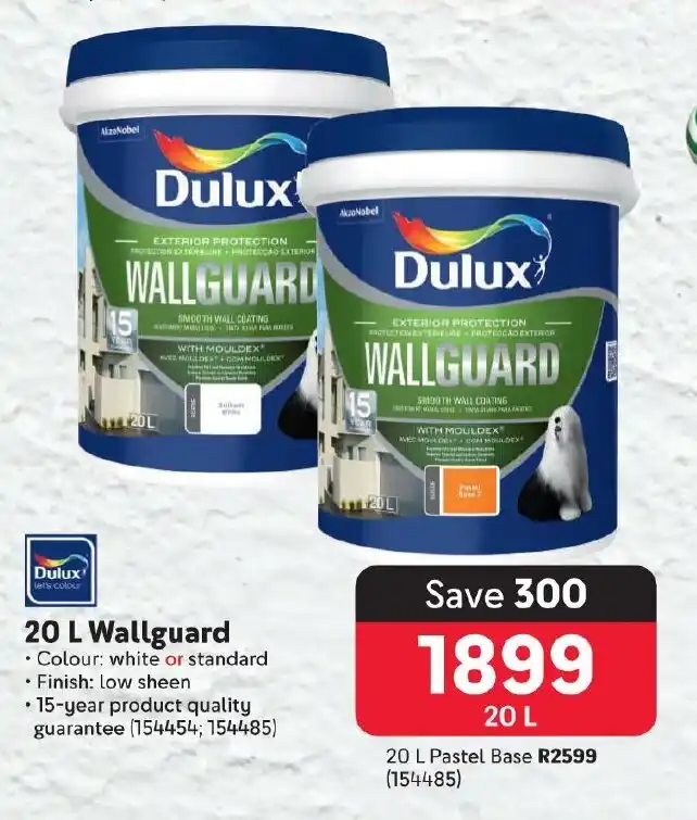 Dulux 20 L Wallguard offer at Makro