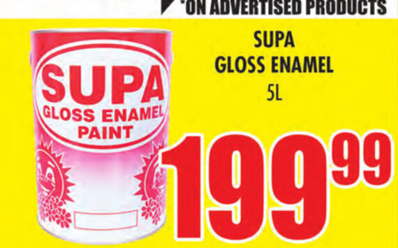 Supa Gloss Enamel 5L offer at Boxer Build