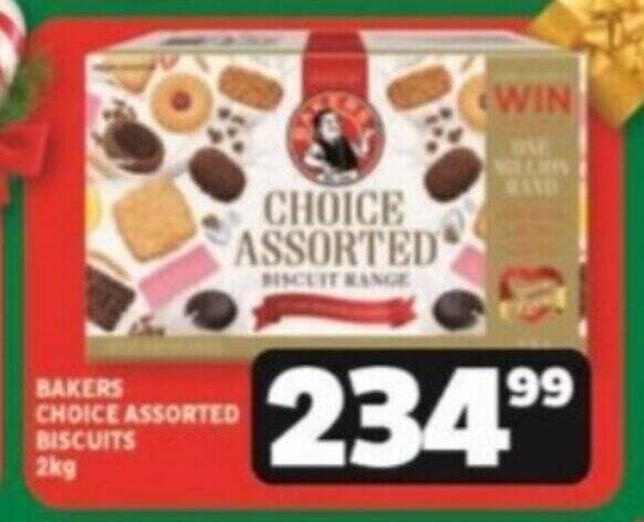 BAKERS CHOICE ASSORTED BISCUITS 2kg offer at Usave