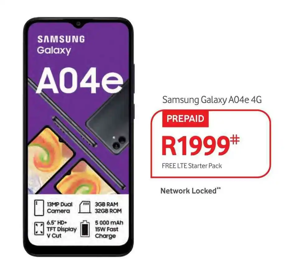 Samsung Galaxy A04e 4G PREPAID offer at Makro