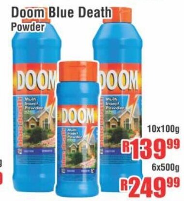 Doom Blue Death Powder 10x100g offer at Devland Cash And Carry