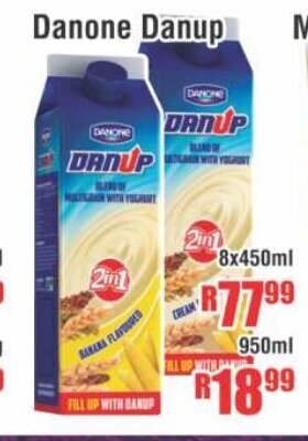 Danone Danup 8x450ml offer at Devland Cash And Carry