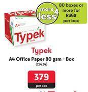 Typek a4 office ppaer 80 gsm-per box offer at Makro