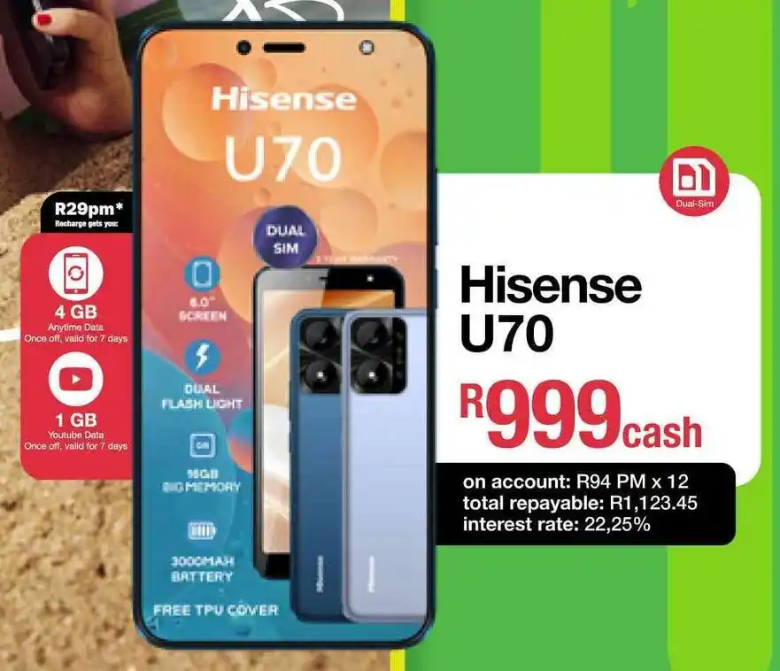 Hisense U70 offer at MRP