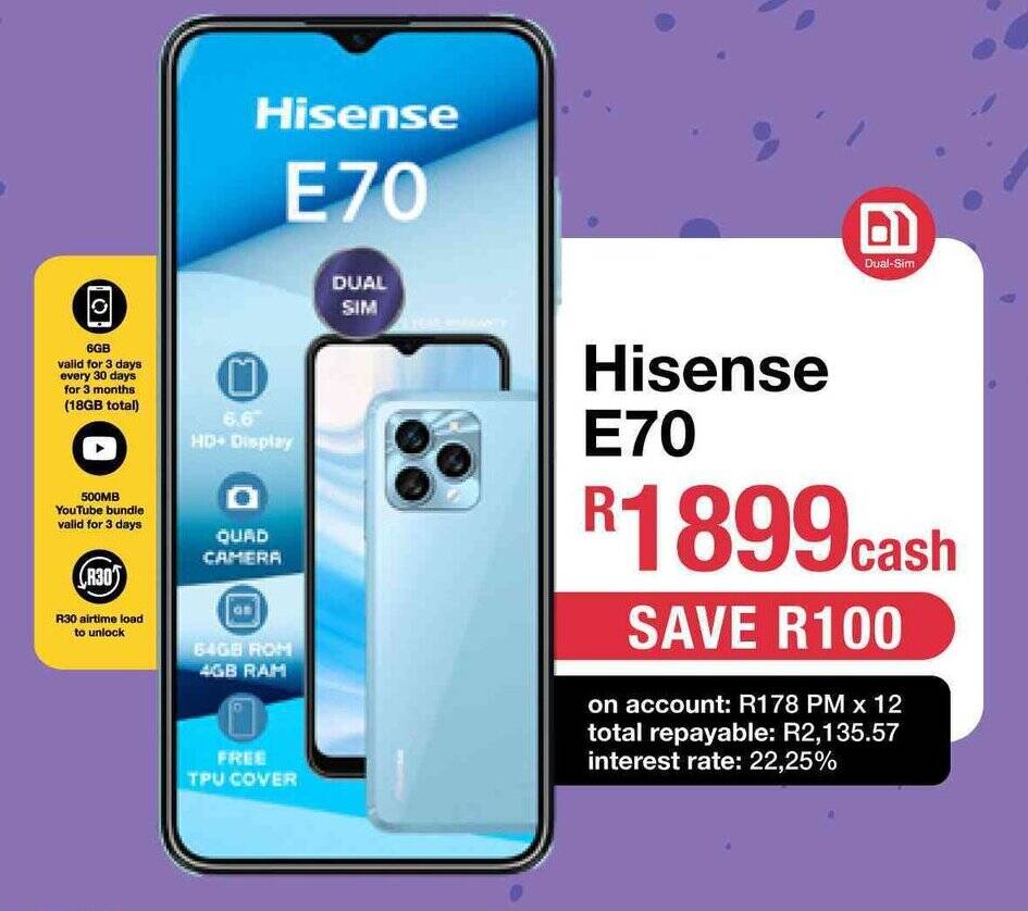 Hisense E70 offer at MRP