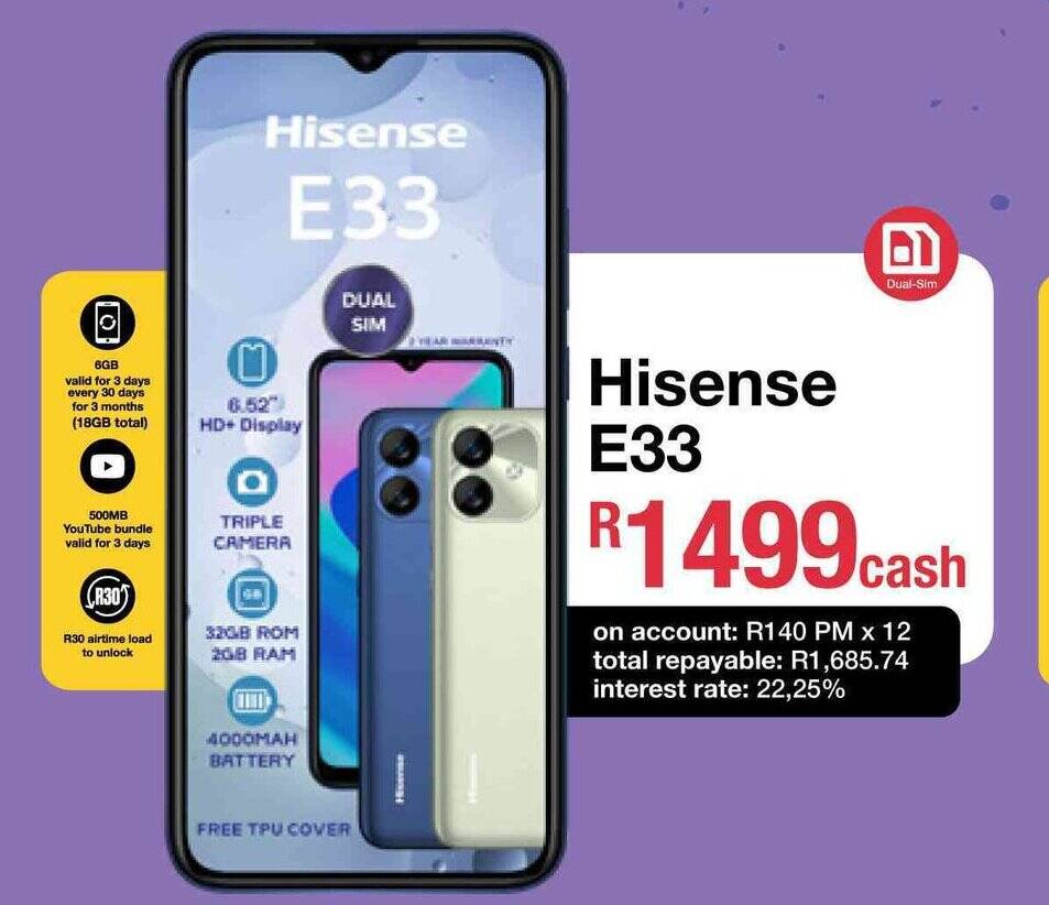 Hisense E33 offer at MRP