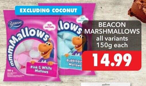 Beacon Marshmallows All Variants 150g Each Offer At Shoprite