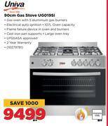 Univa 90cm gas stove ug019si offer at HiFi Corp
