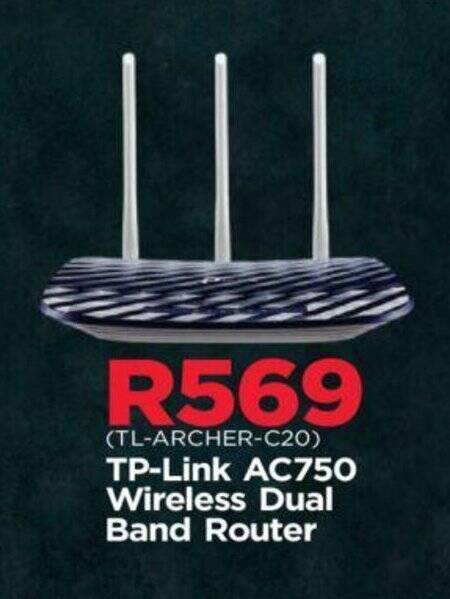 TP-Link AC750 Wireless Dual Band Router offer at Matrix Warehouse