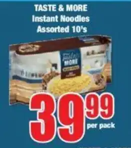 TASTE & MORE Instant Noodles Assorted 10's offer at Boxer