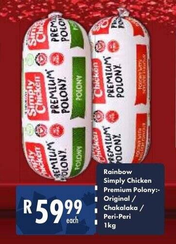 All Chicken polony offers - Find and view the cheapest Chicken polony ...