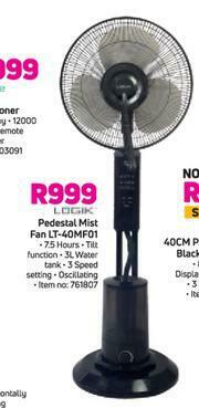 Logik Pedestal Mist Fan LT-40MF01 offer at Game