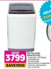 Defy 8kg Top Loader (White) DTL155 offer at Game