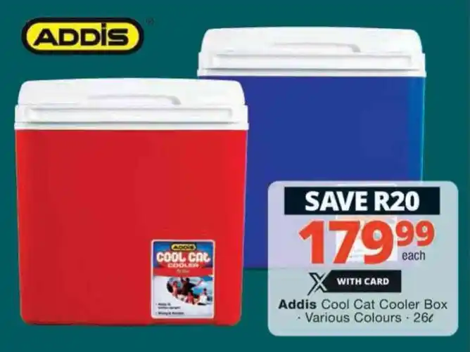 Addis Cool Cat Cooler Box 26L offer at Checkers