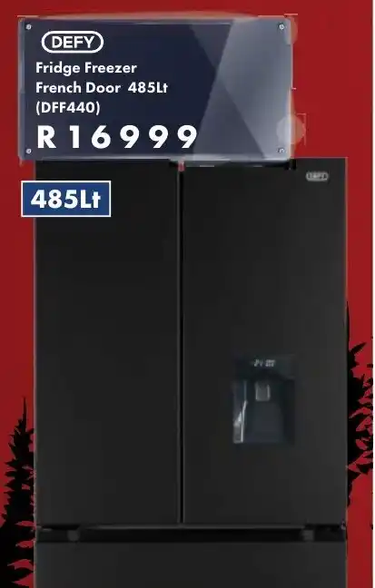 DEFY Fridge Freezer French Door 485Lt offer at President Hyper