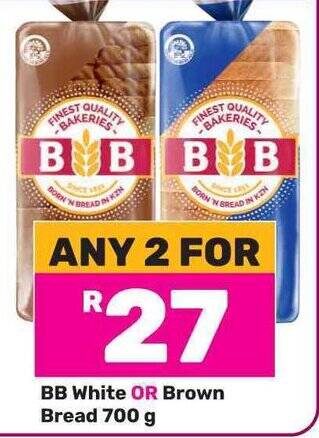BB White OR Brown Bread 700g offer at Game