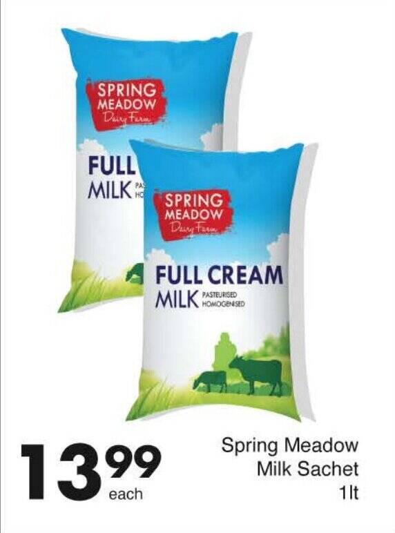 Spring Meadow Milk Sachet 1lt offer at Save
