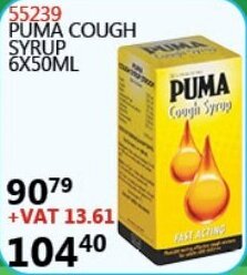 Puma Cough Syrup 6x50ml offer at Africa Cash and Carry