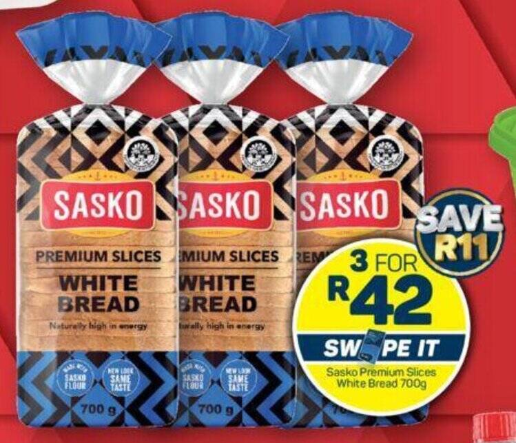 Sasko Premium Slices White Bread 700g offer at Pick n Pay