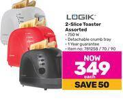 Logik 2 slice toaster assorted-each offer at Game
