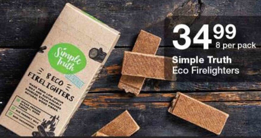 Simple Truth Eco Firelighters 8 per pack offer at Checkers