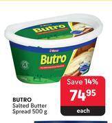 Butro salted butter spread-500g each offer at Makro
