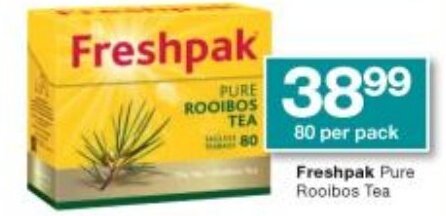 Freshpak Pure Rooibos Tea offer at Checkers