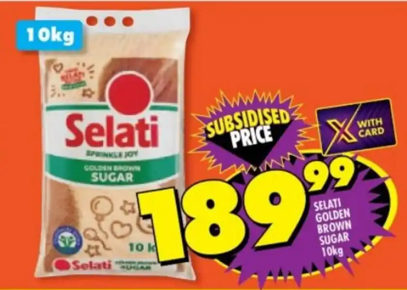 SELATI GOLDEN BROWN SUGAR 10kg offer at Shoprite