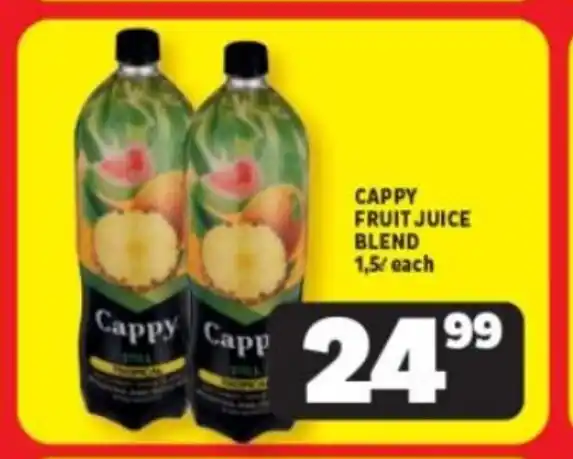 CAPPY FRUIT JUICE BLEND 1,5L each offer at Usave