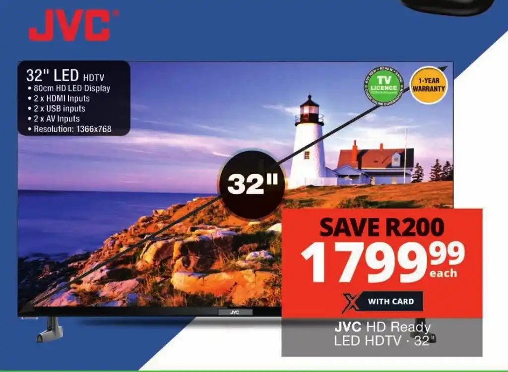JVC HD Ready LED HDTV 32" offer at Checkers