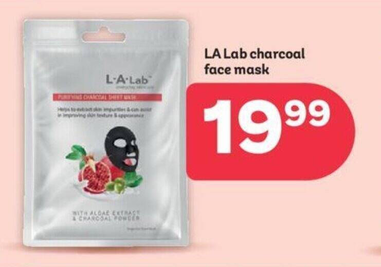 LA Lab Charcoal Face Mask offer at PEP