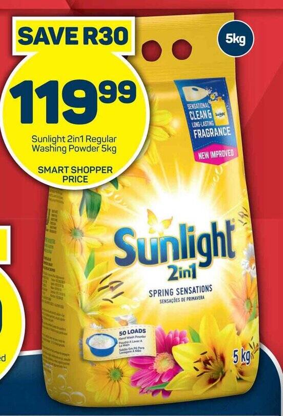 Sunlight 2in1 Regular Washing Powder 5kg offer at Pick n Pay Hypermarket