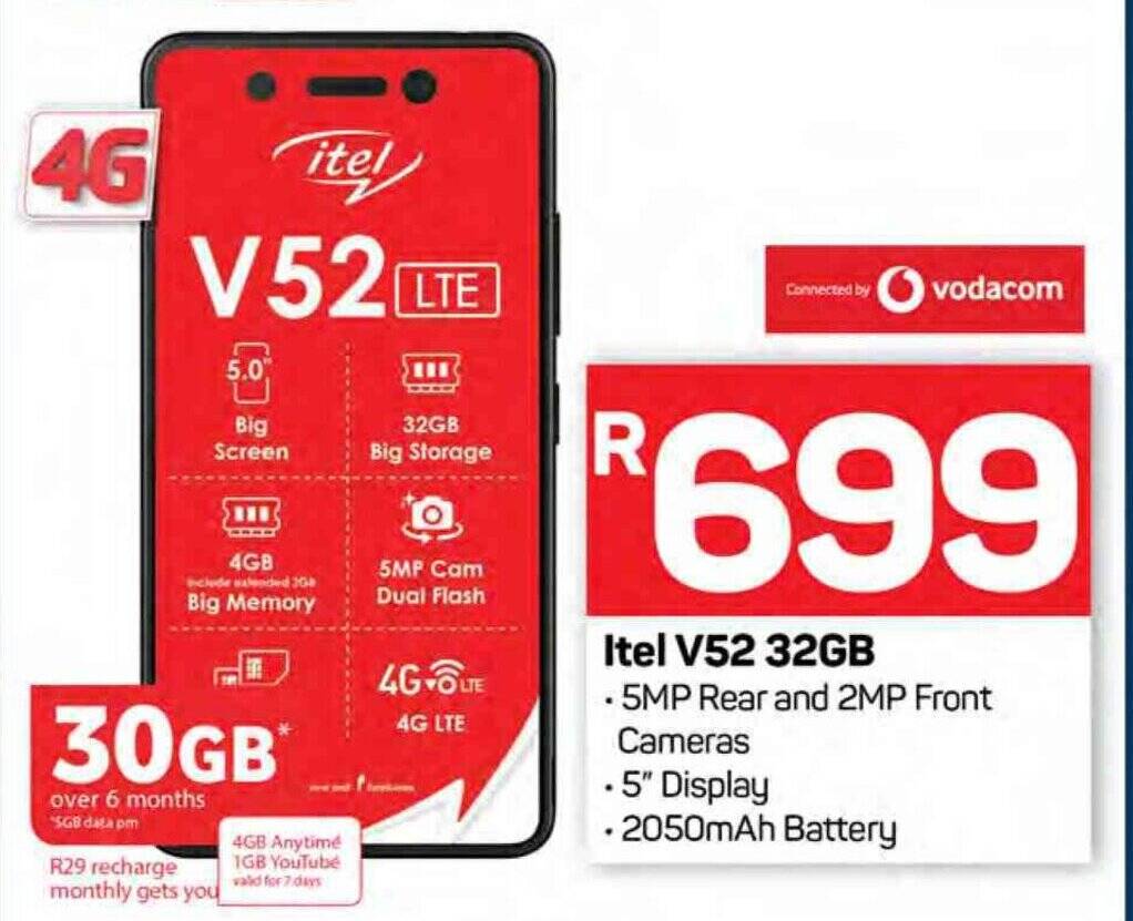Itel V52 32GB offer at Pick n Pay