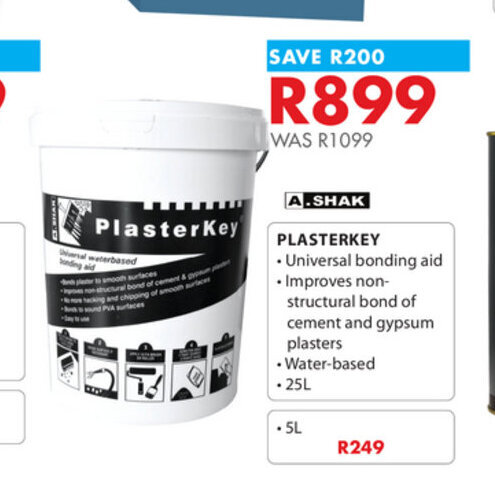 Plasterkey Water Based 25L offer at Chamberlain