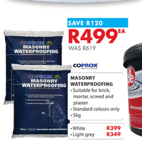 Coprox Masonry Waterproofing 5kg offer at Chamberlain