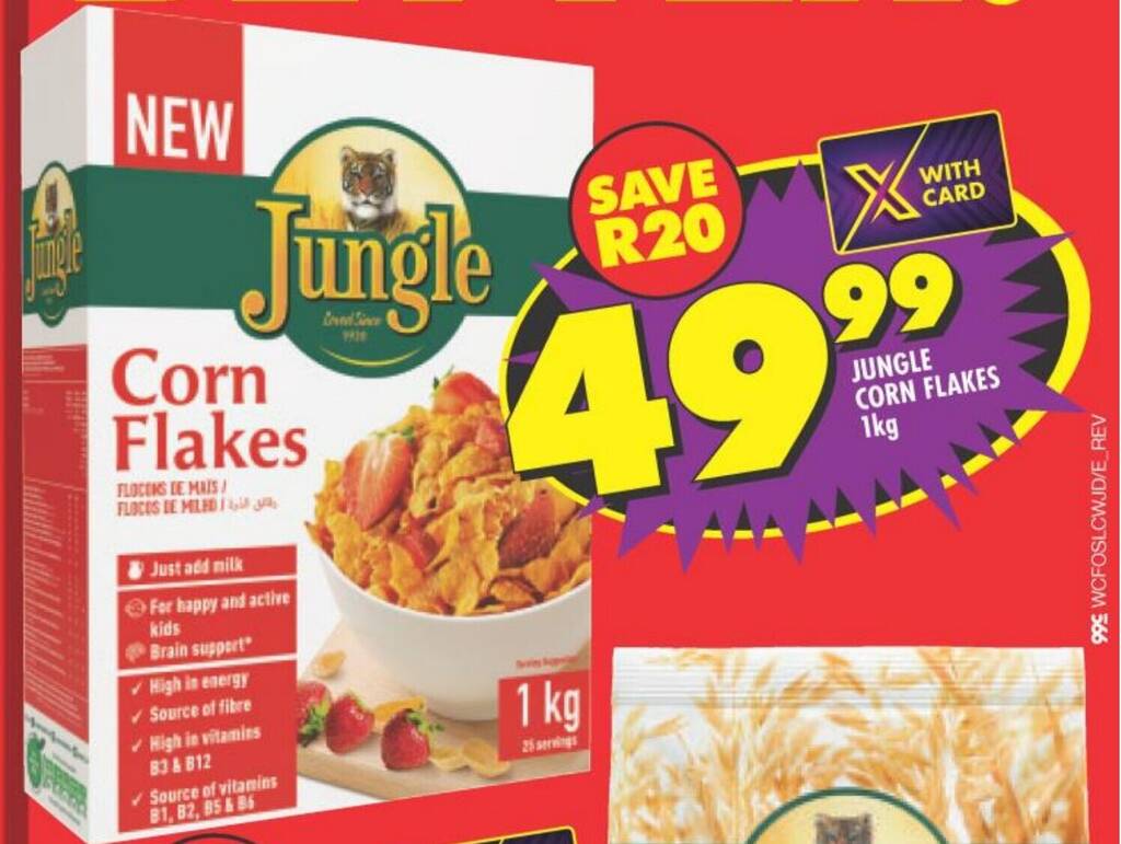JUNGLE CORN FLAKES 1kg offer at Shoprite