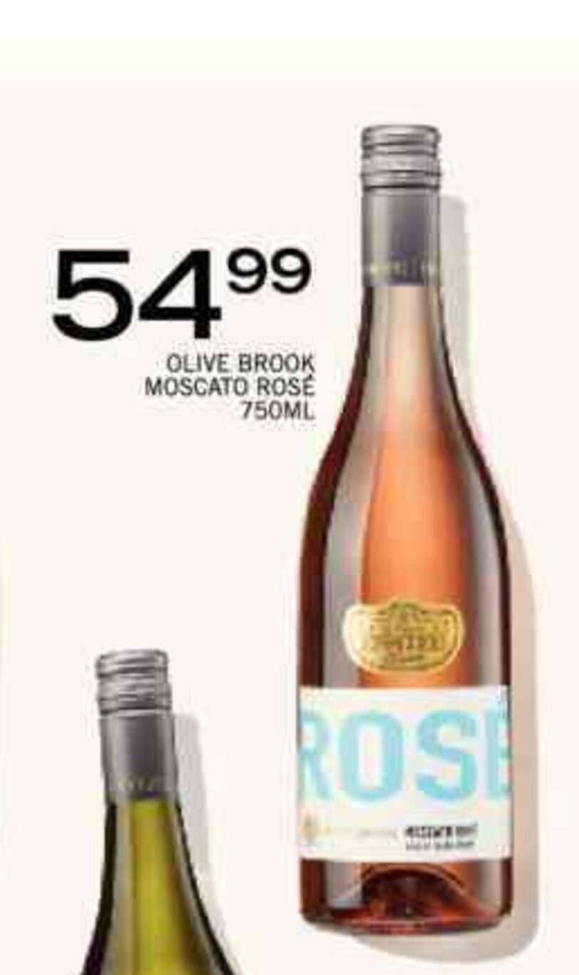 Olive Brook Moscato Rose 750ml offer at Spar Tops