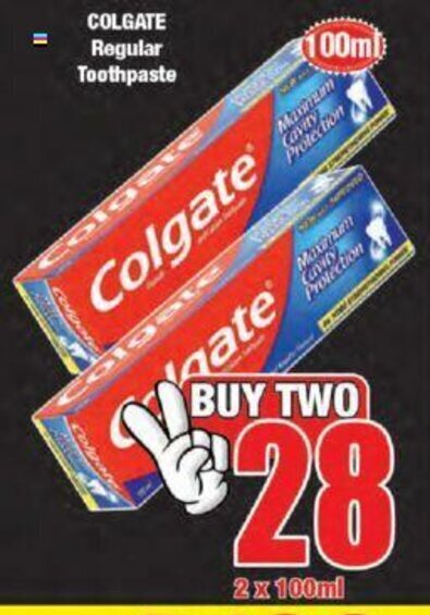 Colgate Regular Toothpaste2 x 100ml offer at Boxer