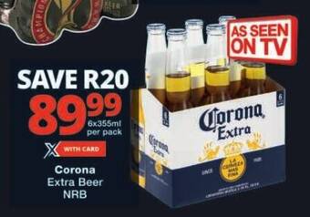 Corona extra beer bottles 24 x 355ml offer at Shoprite Liquor
