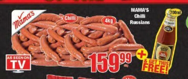 Mama's Chilli Russians 4kg offer at Boxer