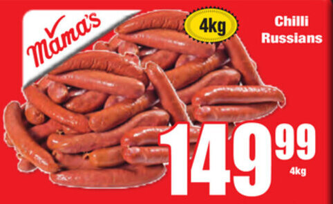 Chilli Russians 4kg offer at Boxer Superstores