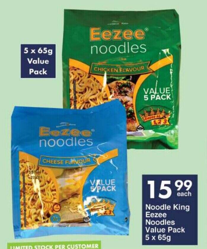 All Eezee noodles offers - Find and view the cheapest Eezee noodles offer!